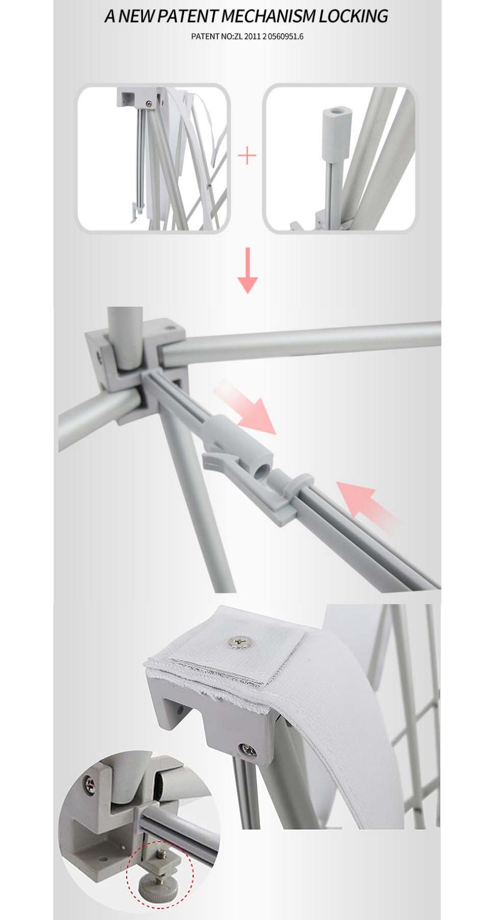 Onegyit Velcro Banner Stand, Foldable Pop Up Velcro Stand, Customized ...